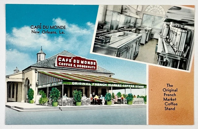 1960S CAFE DU Monde French Market Coffee New Orleans Vintage Postcard ...