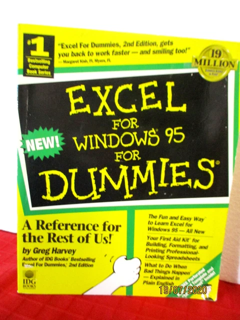 EXCEL FOR WINDOWS 95 FOR DUMMIES 2nd Edition PAPERBACK $6.99 - PicClick AU