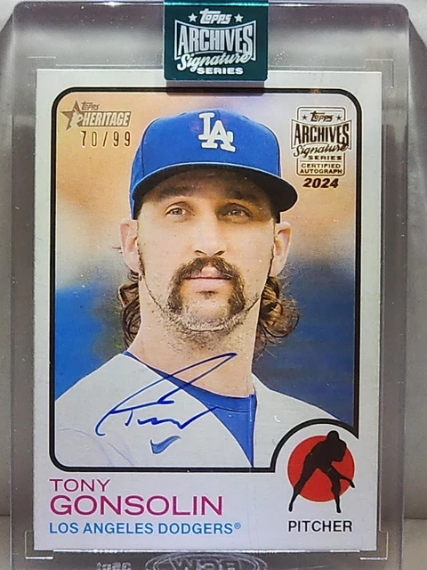 2024 TOPPS ARCHIVES Signature Series Tony Gonsolin Auto /99 Dirty ...