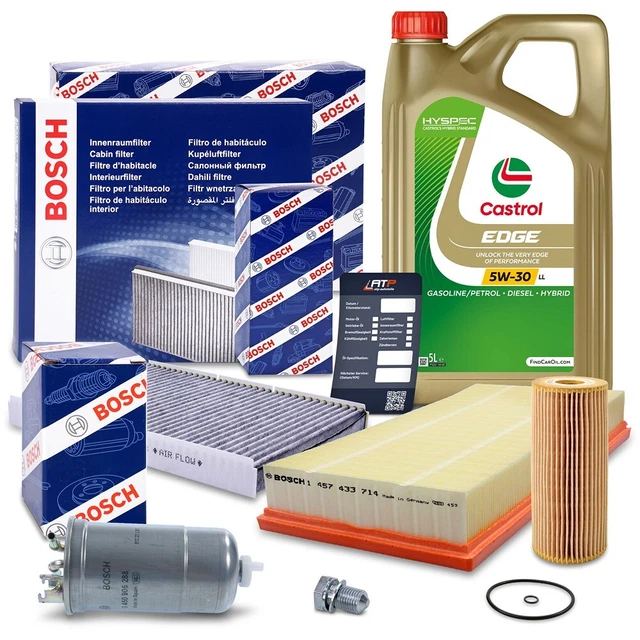 BOSCH KIT DE Révision B+5L Castrol 5W-30 Ll Pour Audi Skoda Vw 32085843 ...