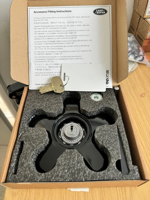 GENUINE LAND ROVER Defender L663 Spare Wheel Lock Kit Gloss Black ...