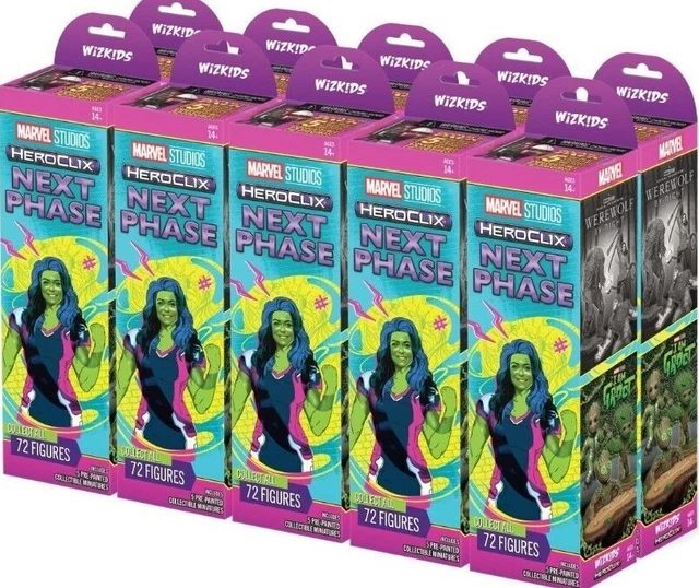 HEROCLIX MARVEL STUDIOS Next Phase BOOSTER LADRILLO (10 refuerzos) preventa 7 de febrero EUR 154 ...