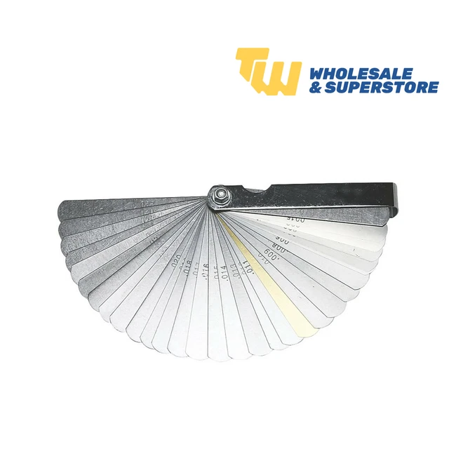 32 BLADE FEELER Gauge Set Metric Imperial Measure Measuring Plus Brass ...