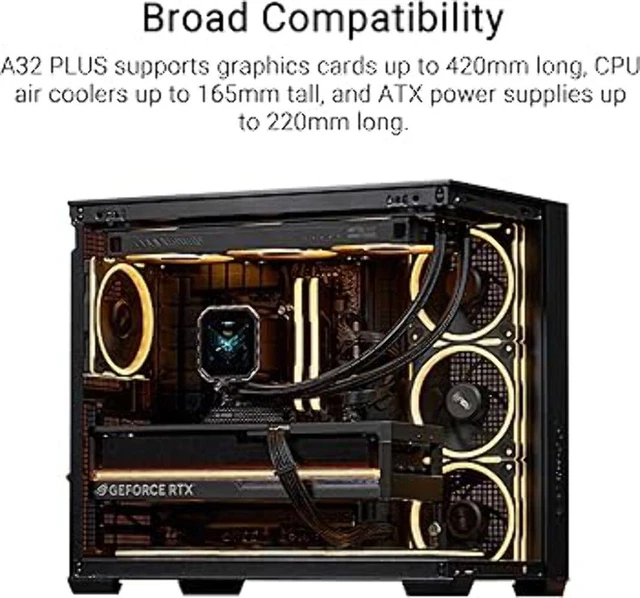 ASUS A32 WHITE ATX Case — Dual-Chamber Panoramic Design $129.44 ...