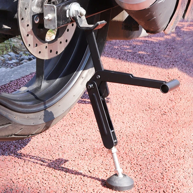 PORTABLE WHEEL SUPPORT Side Stand Paddock Motorcycle Jack Kickstand ...