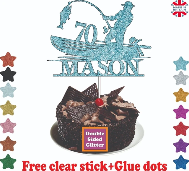 FISHING BIRTHDAY CAKE Topper Fisherman Cake Topper Fishing Theme Party ...