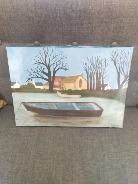 ANCIEN TABLEAU HUILE sur toile signé agnes c EUR 12,00 - PicClick FR