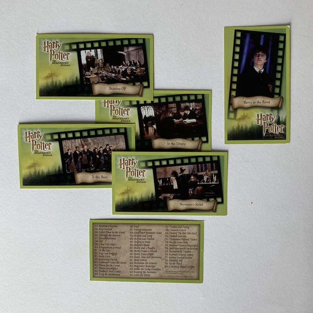 HARRY POTTER AND the sorcerer's stone / 6 cartes / Trading cards / 2001 ...