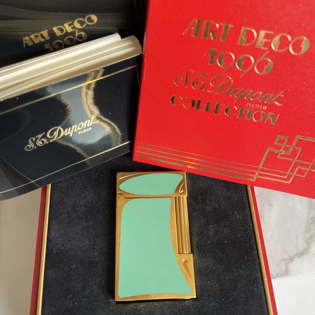 SUPERBE BRIQUET DUPONT Art Déco 1996 Laque de Chine Collection Édition ...