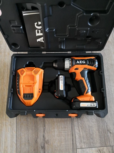 AEG ELEKTROWERKZEUGE AKKU-BOHRSCHRAUBER BS 14 G3 14,4V (2 x 2.0 Ah PRO Li-Ion) EUR 71,00 ...