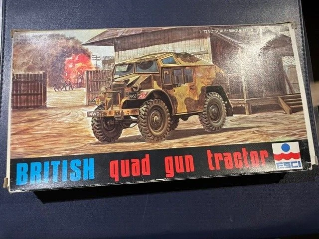 MAQUETTE VEHICULE BRITISH Quad Gun Tractor Esci Polistil 8042 - 1/72 ...