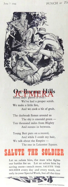 WW2 NAT. SAVINGS Committee Appeal 'Salute the Soldier' #3, 1944 Advert ...
