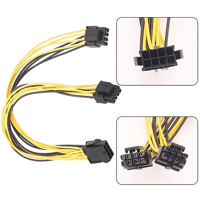 CÂBLE SÉPARATEUR D'ALIMENTATION GPU compact 10 cm double 8 broches pour ...