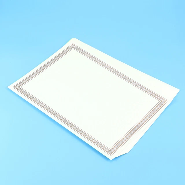 15 PCS/PACK BLANK Certificate Paper Printable Award Certificate Paper £ ...