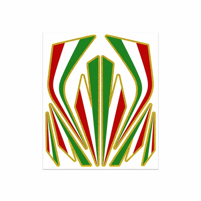 STICKERS ADHÉSIFS, SET Décorations Frises Drapeau Italien pour Moto ...