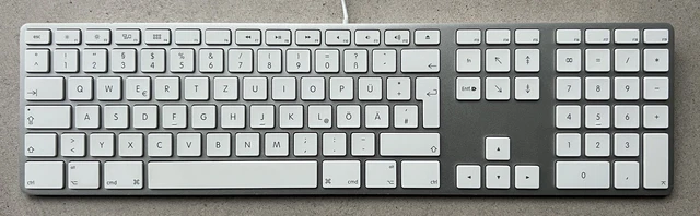 APPLE MAGIC KEYBOARD A1243 bianco tastierino numerico QWERTZ USB ottime ...