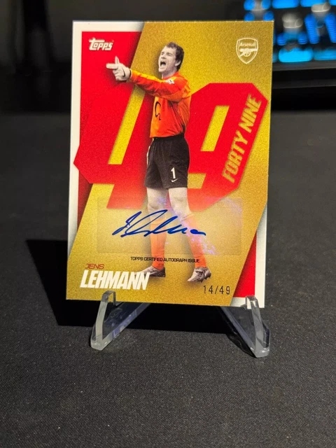 TOPPS FC ARSENAL 2024 Team Set Jens Lehmann Cast In Gold Auto /49 £100. ...