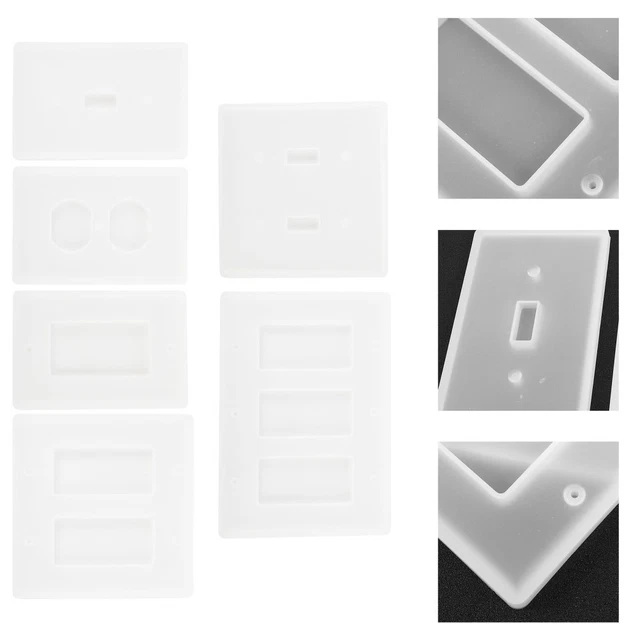 6 PCS DIY Socket Panel Mold Silicone Epoxy Molds for Light Switch £19. ...