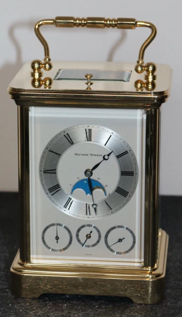 MATTHEW NORMAN 1781 8 Day Date Moonphase Repeater Carriage Clock £2,250 ...