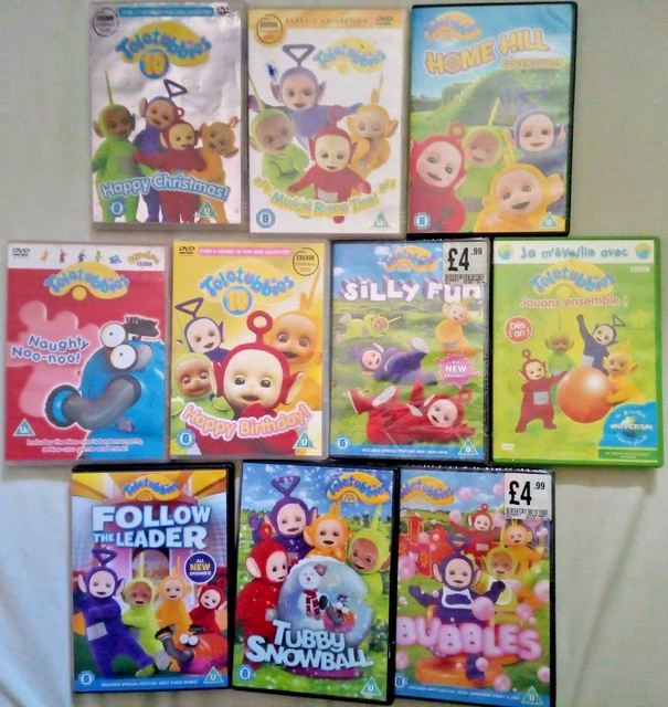 JOB LOT OF 10 Teletubbies DVDs, Happy Christmas, Birthday, Noo-Noo £59. ...