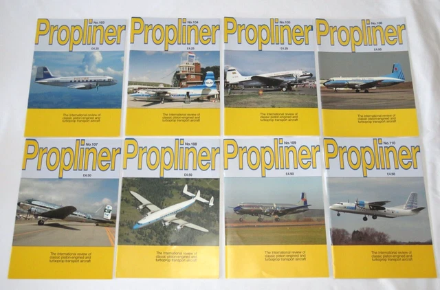 PROPLINER MAGAZINE VOL 103-110 2005-07 Aviation Vintage Collectible ...