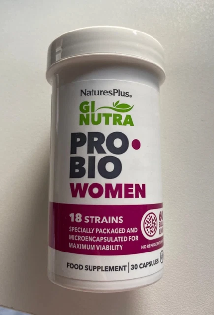 NATURES PLUS GI Nutra Pro Bio Women 60 Billion - 30 Capsules. EXP:06/ ...
