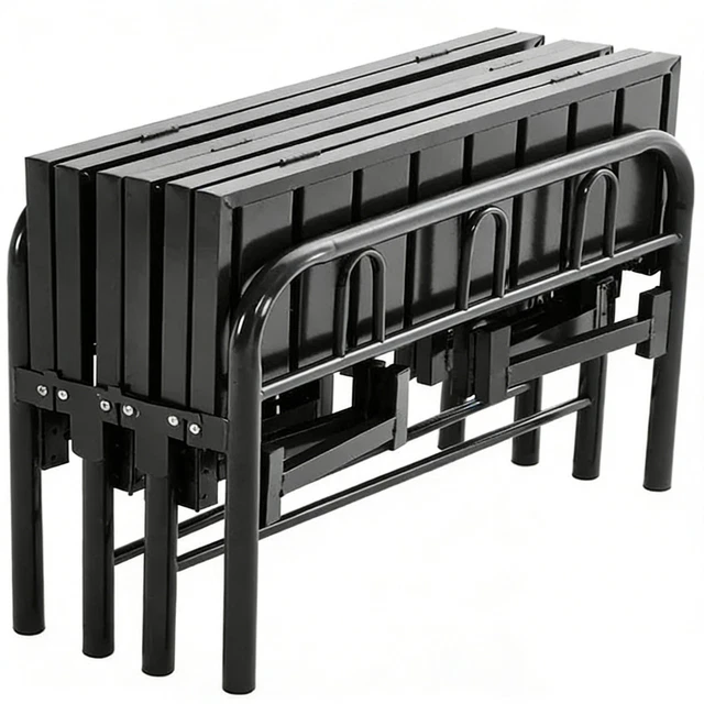 PORTABLE FOLDING GUEST Bed, Space-Saving Foldable Single Bed, Sturdy ...