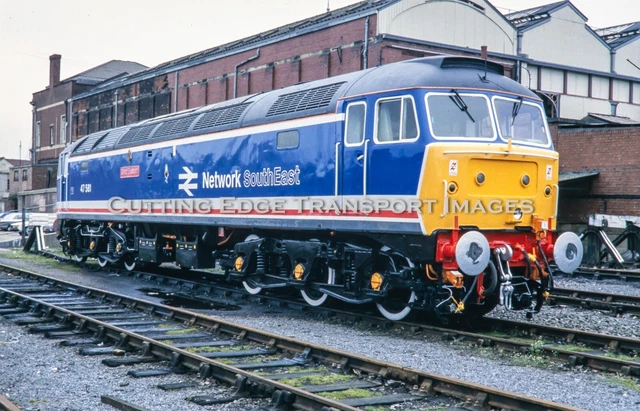 ORIGINAL RAILWAY SLIDE: Class 47 Diesel 47581 at Norwich 1989 D-1017 £ ...