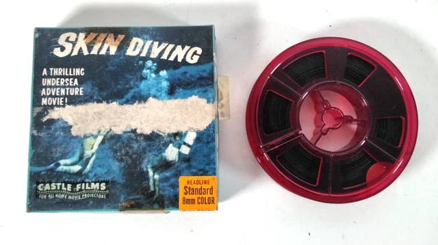 SKIN DIVING 8MM Film Castle Films A Thrilling Undersea Aventure Movie £ ...