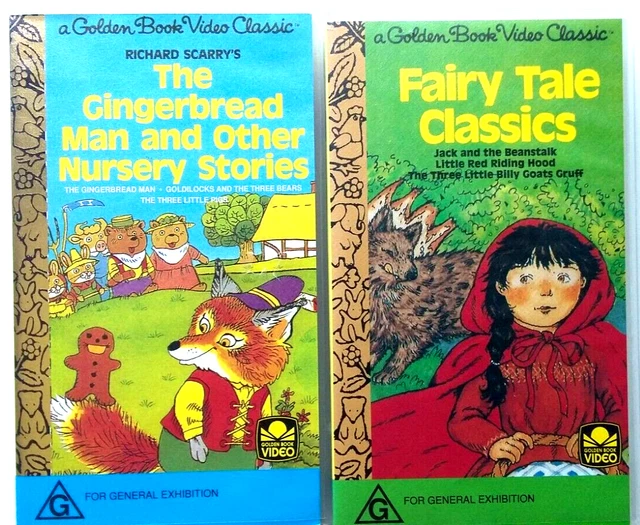 LITTLE GOLDEN BOOK Video Classics-VHS tapes-Gingerbread Man, Fairy ...