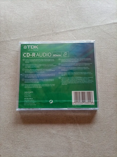 TDK CD-R80 CD-RX80JCA Audio Music Recordable Blank CDR 80 Mins - NEW ...