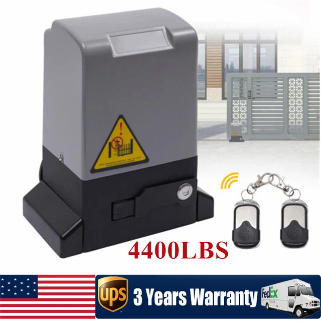 AUTOMATIC SLIDING GATE Opener Rack Driven with 2 Remotes & Complete Kit ...