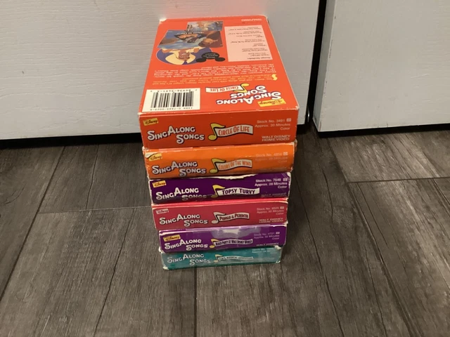 LOT 6 DISNEY Sing Along Songs VHS (Circle, Colors, Beach, etc) $36.65 ...