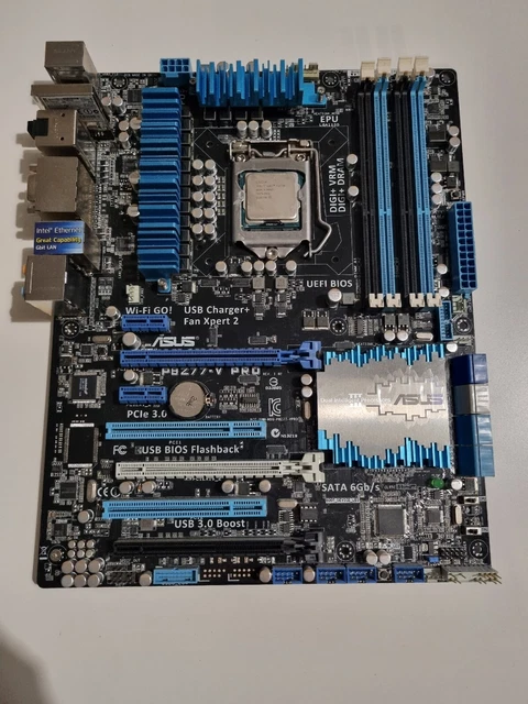 ASUS P8Z77-V PRO Motherboard Socket Intel LGA 1155 DDR3 (no aerial) + I7 3770k £50.00 - PicClick UK