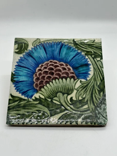 WILLIAM DE MORGAN Plastic Clay 6” Tile Bbb Pattern Restored Sands End Period £185.00 - PicClick UK