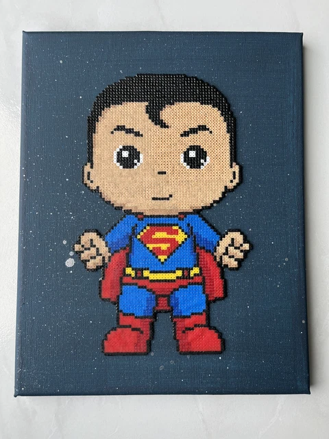 PIXEL ART / Perles A Repasser Tableau De Superman EUR 18,00 - PicClick FR