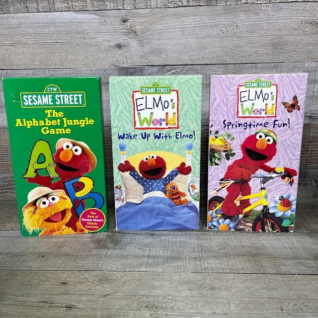 LOT OF 3 Sesame Street / Elmo’s World VHS Tapes: Wake Up with Elmo, The ...