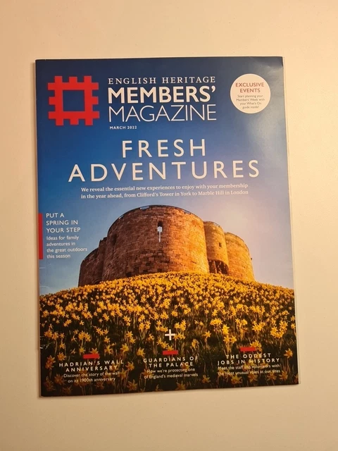 ENGLISH HERITAGE MEMBERS Magazine - March 2022 issue £4.50 - PicClick UK