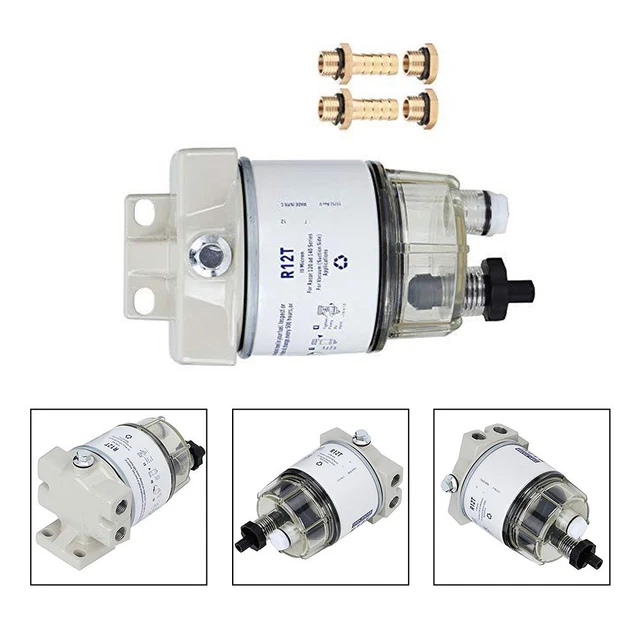 FUEL FILTER KIT Fuel Filter Water Separator Wide Compatibility 15 GPH ...