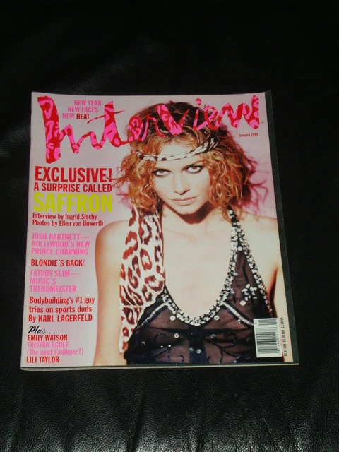 INTERVIEW MAGAZINE 1999, Saffron Burrows, BLONDIE, Josh Hartnett, Emily ...