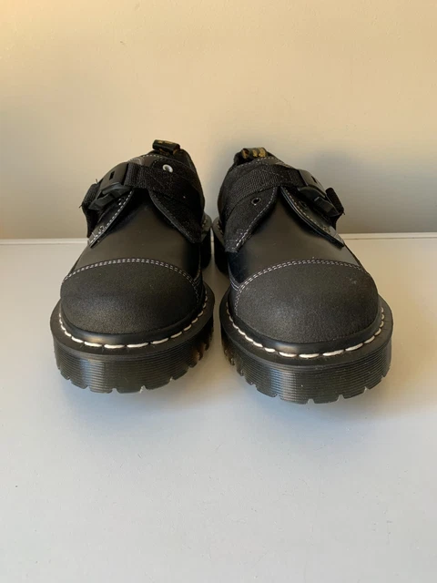 DR MARTENS 1461 TECH 3 Eye Shoe SIZE UK 6 (8 Female) DOCS BLACK Made in ...