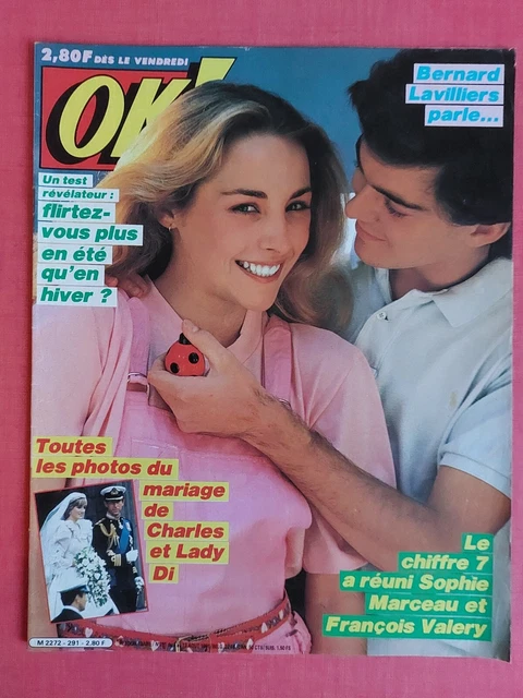 OK MAGAZINE N°291 Août 81- Mariage Lady Di- Sophie Marceau- JM Caradec- EUR 8,50 - PicClick FR