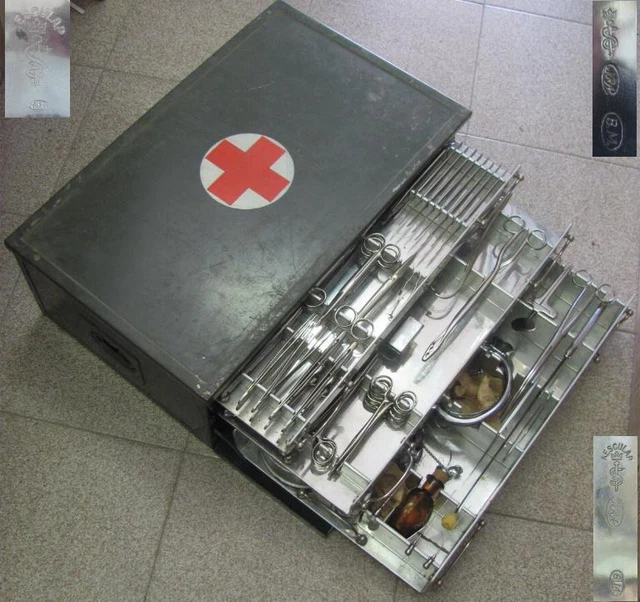 WW2 GERMAN WEHRMACHT Complete Medical Surgical Instruments Set Aesculap ...