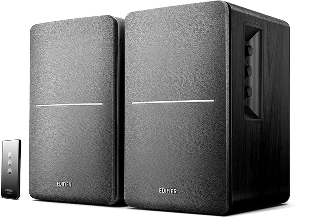 EDIFIER BLACK R1280T Active 2.0 Bookshelf Studio Speakers for TV/MAC/PC ...