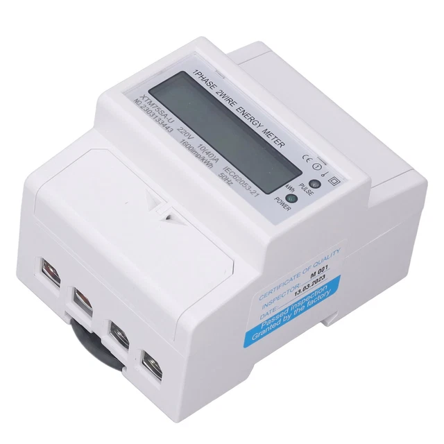 (40) A)GENERIC DIN Rail Energy Meter Voltmeter Ammeter LCD Digital ...