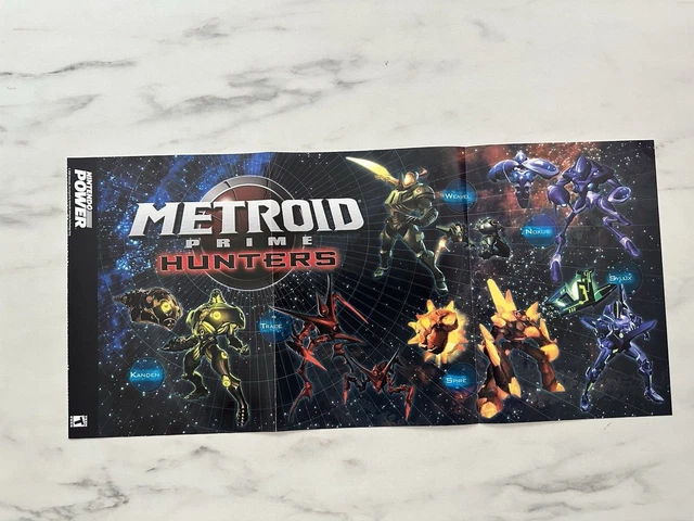 OFFICIAL NINTENDO POWER Poster Original Metroid Prime Hunters Gamecube ...