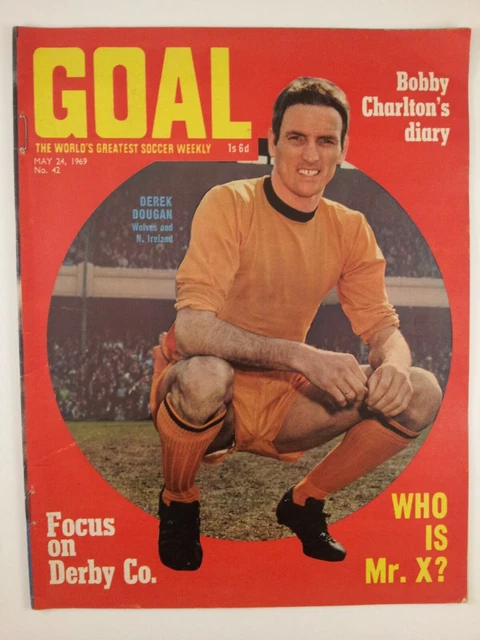 GOAL MAGAZINE #42 : May 1969 : Vintage Football Magazine £14.95 ...