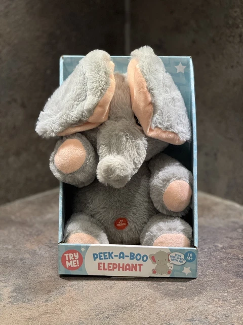 PEEK A BOO Elephant Plush Toy Interactive Singing Talking £14.99 ...