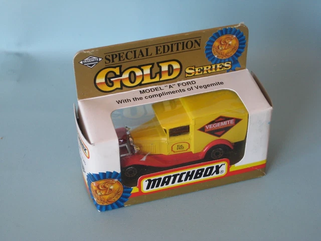 MATCHBOX FORD MODEL A Van Vegemite Australian MB-38 RARE Yellow Boxed ...