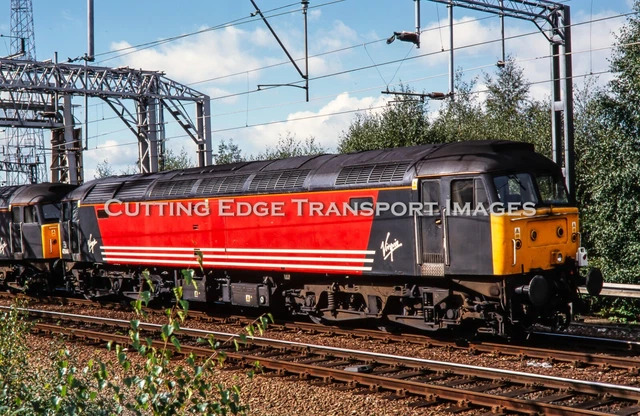 ORIGINAL RAILWAY SLIDE: Virgin Class 47 Diesel 47844 2000 - Location? P ...